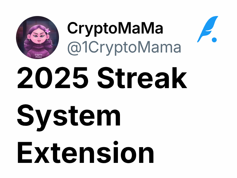 2025 Streak System Extension | CryptoMaMa