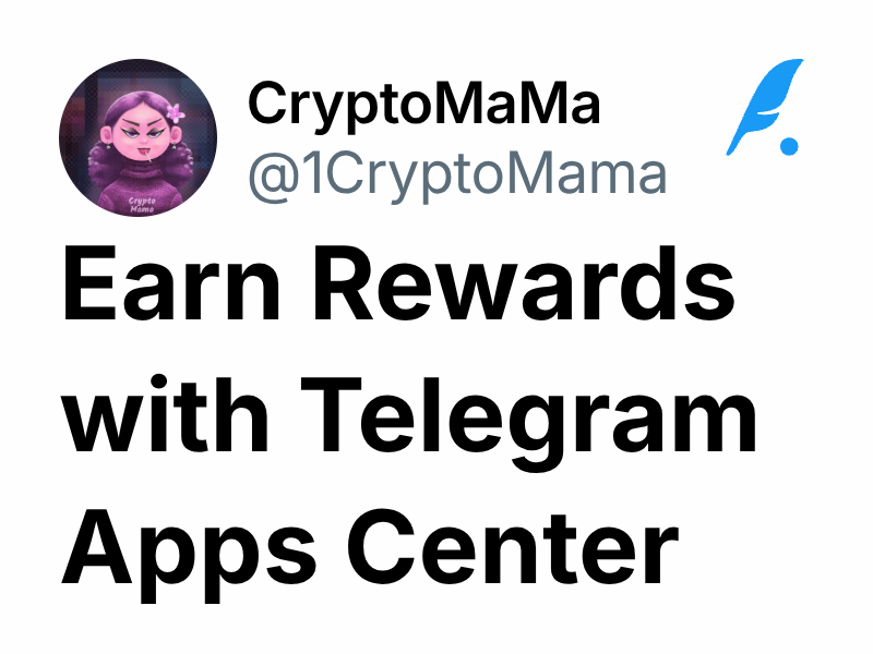 Earn Rewards with Telegram Apps Center | CryptoMaMa