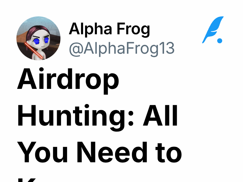 Airdrop Hunting: All You Need to Know | Alpha Frog
