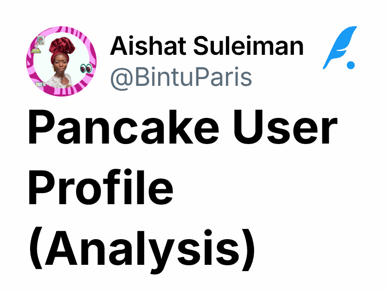 Pancake User Profile (Analysis) | Aishat Suleiman