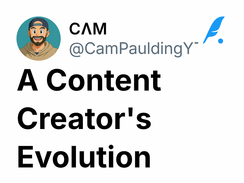 A Content Creator's Evolution | CɅM