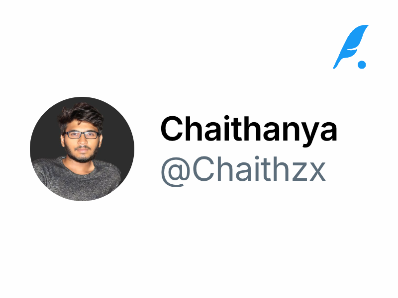 Chaithanya Reddy (@Chaithzx)