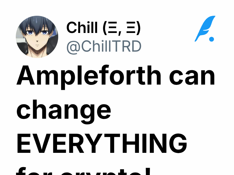 Ampleforth can change EVERYTHING for crypto! | Chill (Ξ, Ξ)