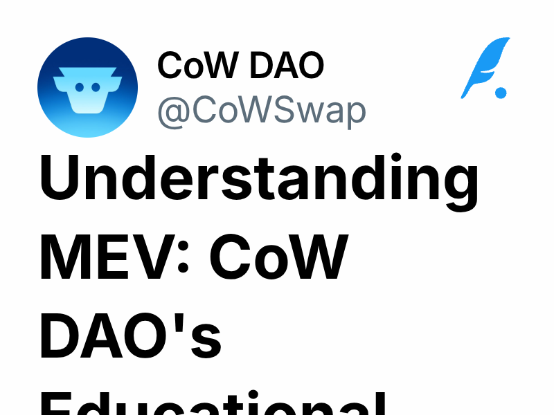 Understanding MEV: CoW DAO's Educational Content | CoW DAO