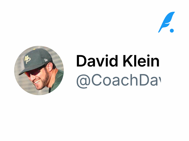 David Klein (@CoachDavidKlein)