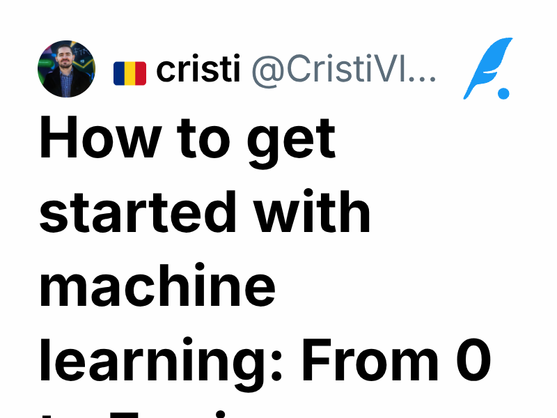 How to get started with machine learning: From 0 to Engineer. | 🇷🇴 cristi