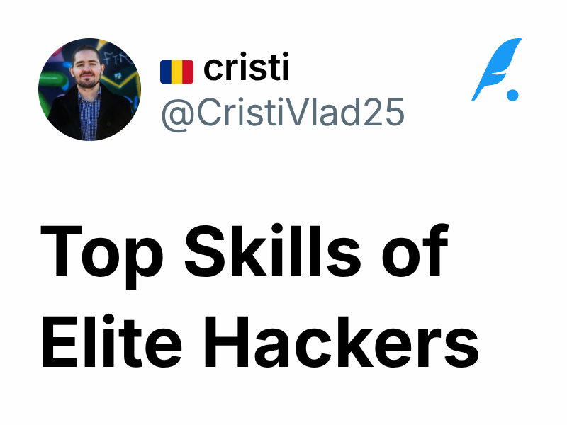 Top Skills of Elite Hackers | 🇷🇴 cristi