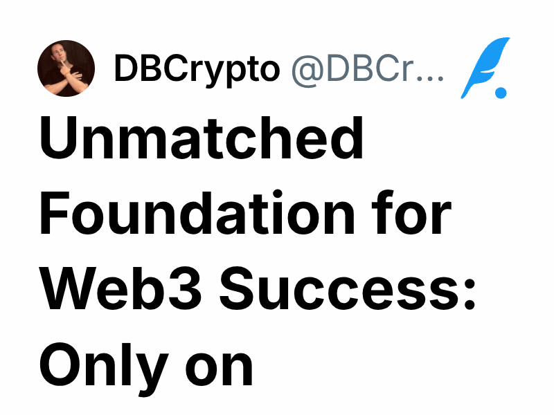 Unmatched Foundation for Web3 Success: Only on MultiversX | DBCrypto