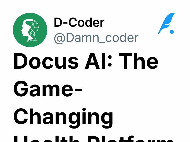 Docus AI: The Game-Changing Health Platform | D-Coder