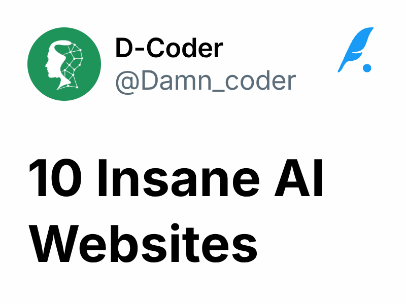 10 Insane AI Websites | D-Coder