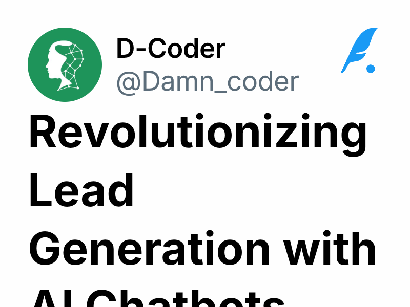 Revolutionizing Lead Generation with AI Chatbots | D-Coder