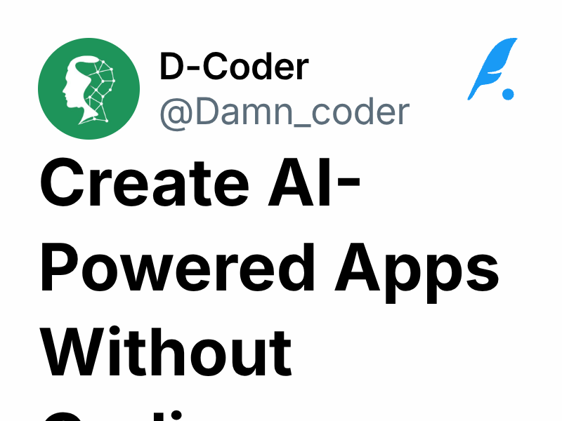 Create Ai Powered Apps Without Coding D Coder 