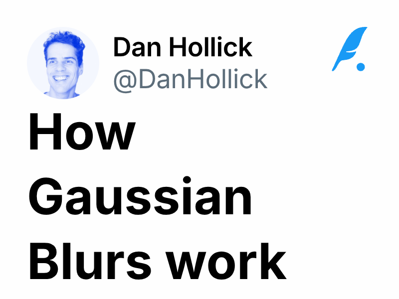 How Gaussian Blurs work | Dan Hollick