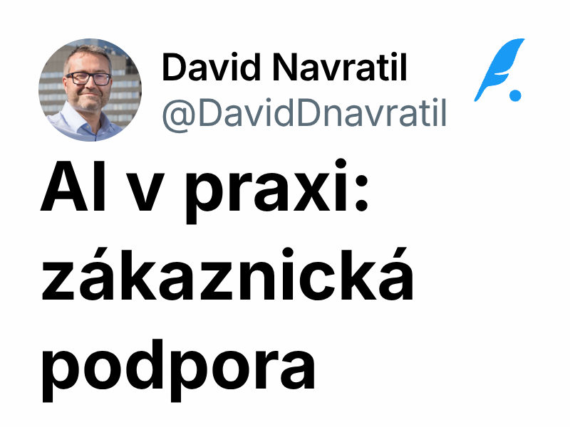 AI v praxi: zákaznická podpora | David Navratil