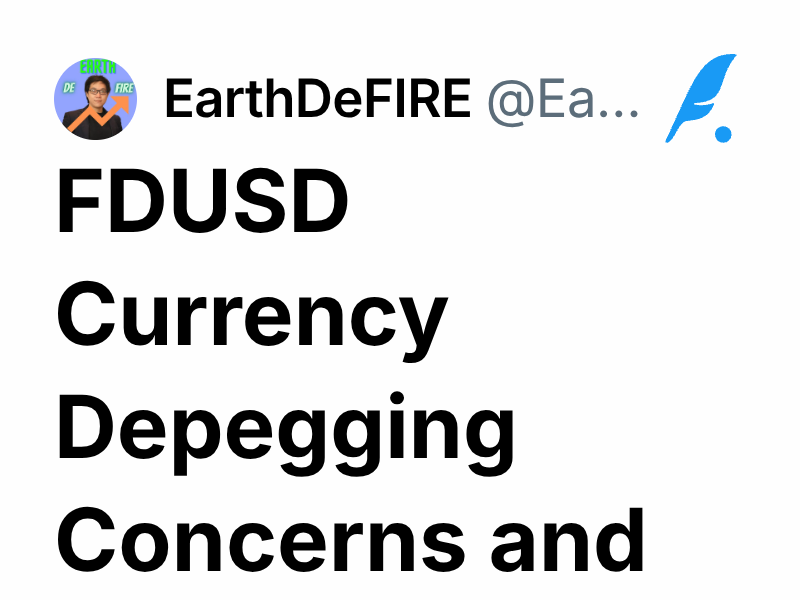 FDUSD Currency Depegging Concerns and Alternatives | EarthDeFIRE
