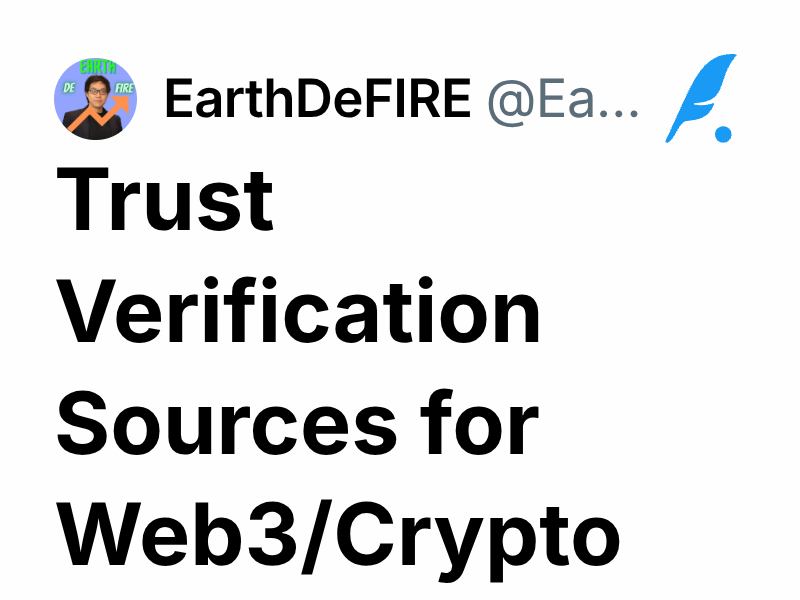 Trust Verification Sources for Web3/Crypto Businesses | EarthDeFIRE