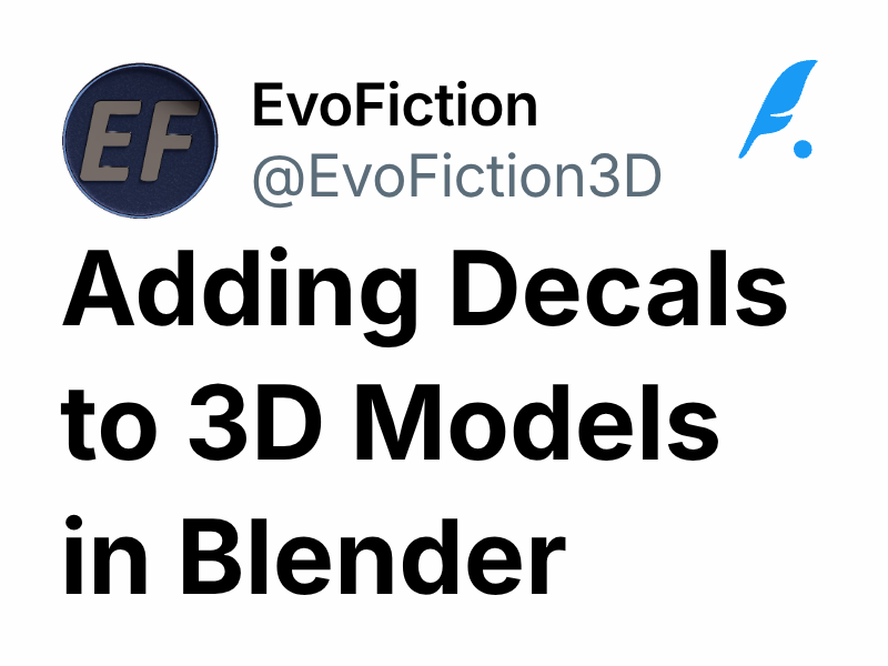 Adding Decals to 3D Models in Blender | EvoFiction