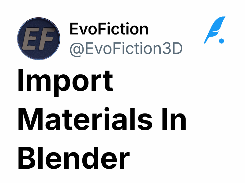 Import Materials In Blender | EvoFiction