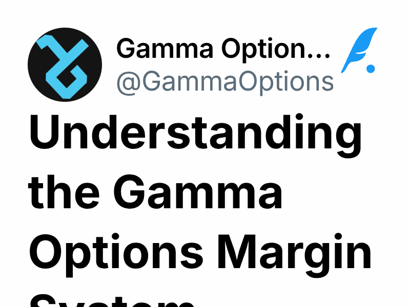 Understanding the Gamma Options Margin System | Gamma Options⌥🚀