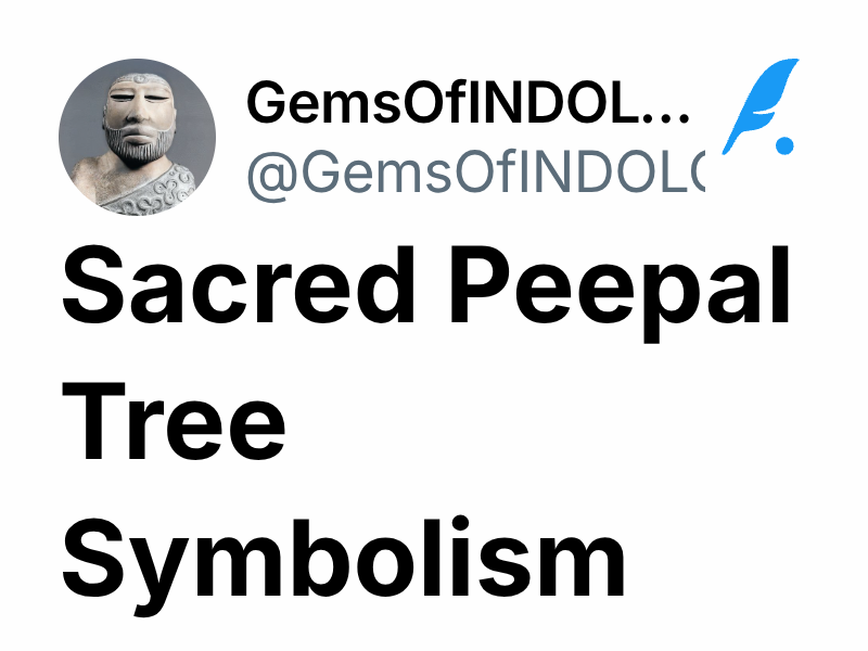 Sacred Peepal Tree Symbolism | GemsOfINDOLOGY