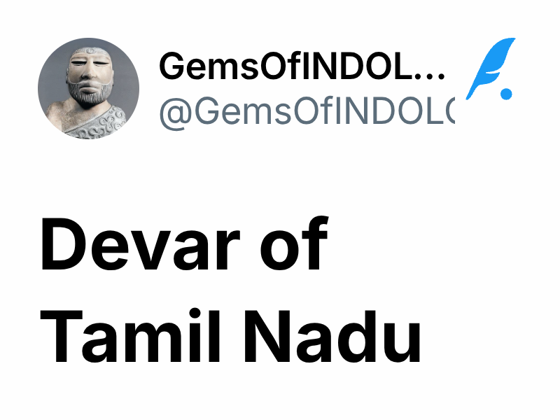 Devar of Tamil Nadu | GemsOfINDOLOGY