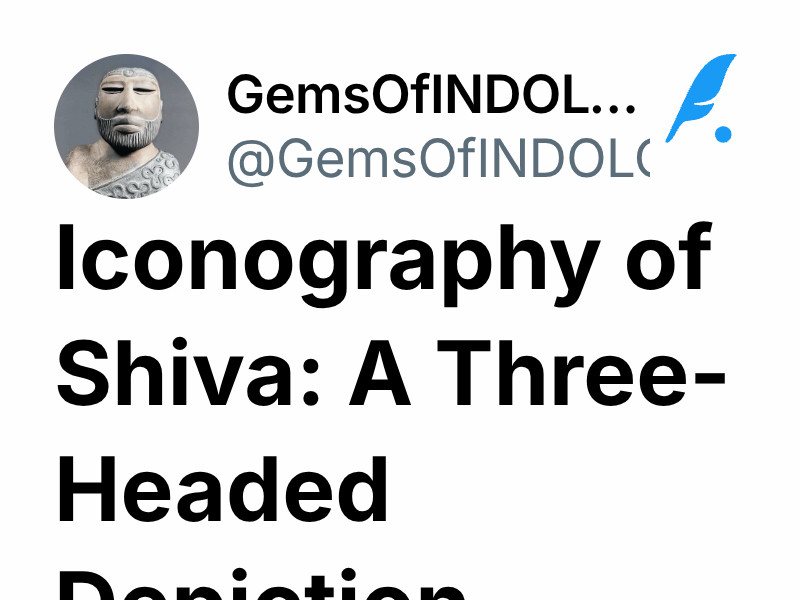 Iconography of Shiva: A Three-Headed Depiction | GemsOfINDOLOGY