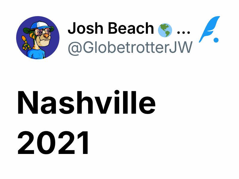 Nashville 2021 | Josh Beach 🌎 Globetrotter
