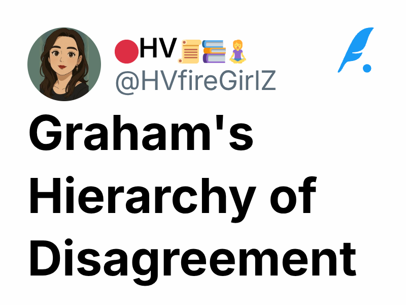 Graham's Hierarchy of Disagreement | 🔴HV📜📚🧘‍♀️