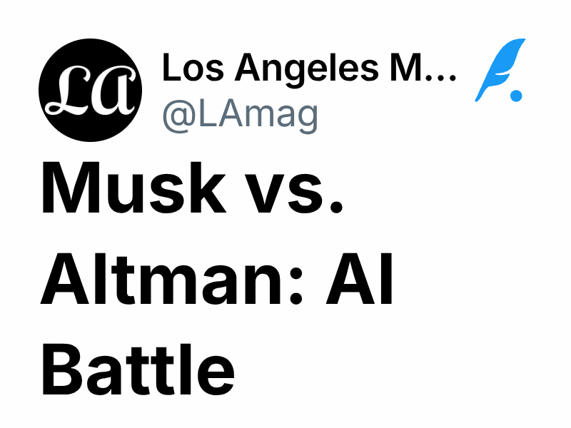 Musk vs. Altman: AI Battle | Los Angeles Magazine