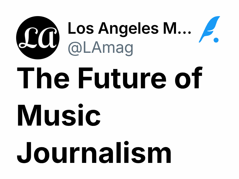 The Future of Music Journalism | Los Angeles Magazine