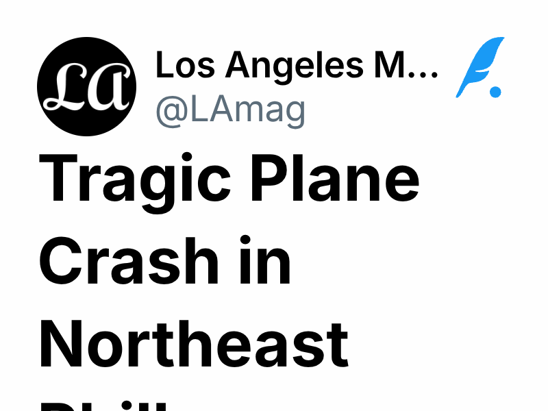 Tragic Plane Crash in Northeast Philly | Los Angeles Magazine