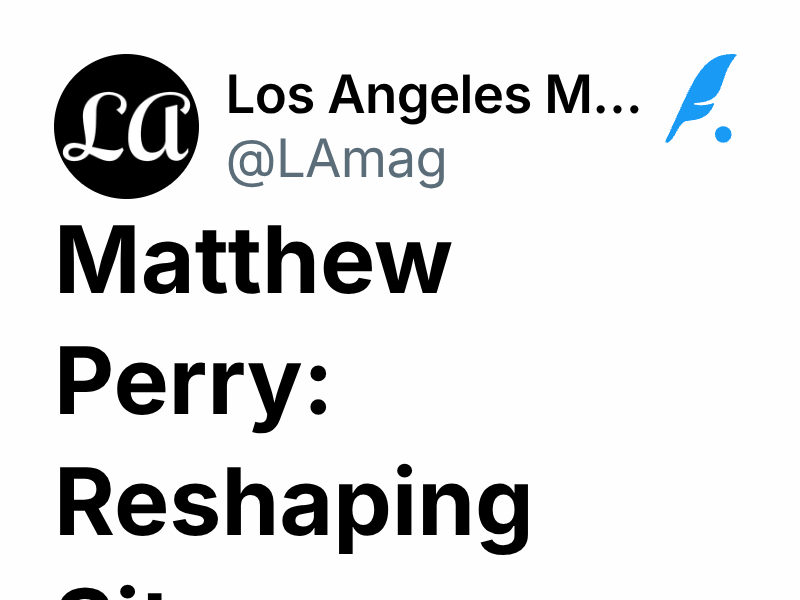 Matthew Perry: Reshaping Sitcom Comedy | Los Angeles Magazine