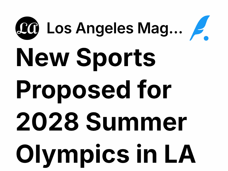 New Sports Proposed for 2028 Summer Olympics in LA | Los Angeles Magazine