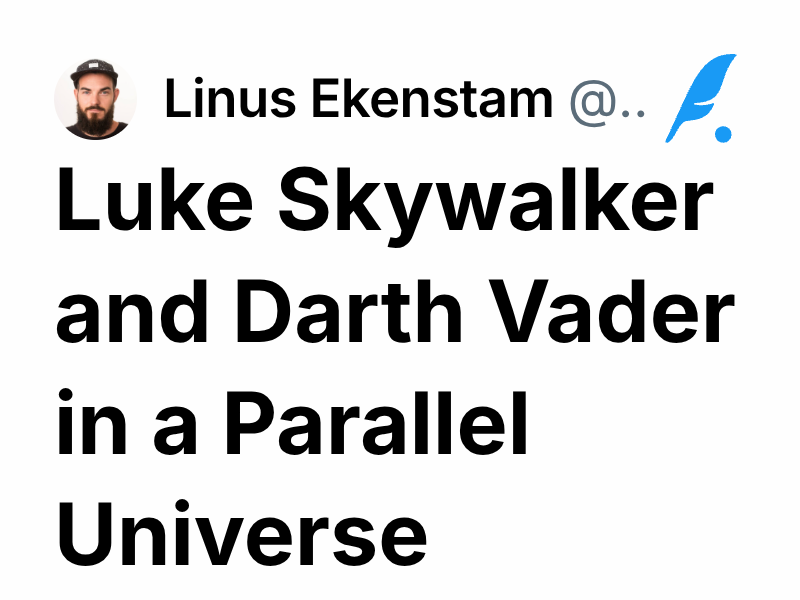 Luke Skywalker and Darth Vader in a Parallel Universe | Linus Ekenstam