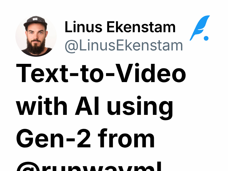 Text-to-Video with AI using Gen-2 from @runwayml | Linus Ekenstam