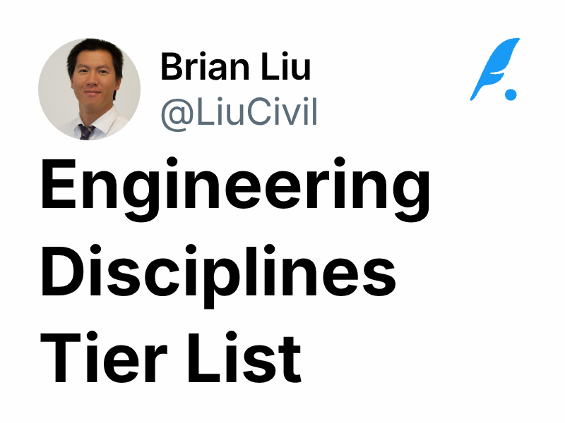 Engineering Disciplines Tier List | Brian Liu