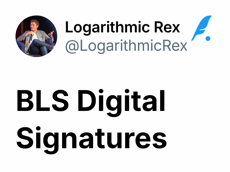 BLS Digital Signatures | Logarithmic Rex