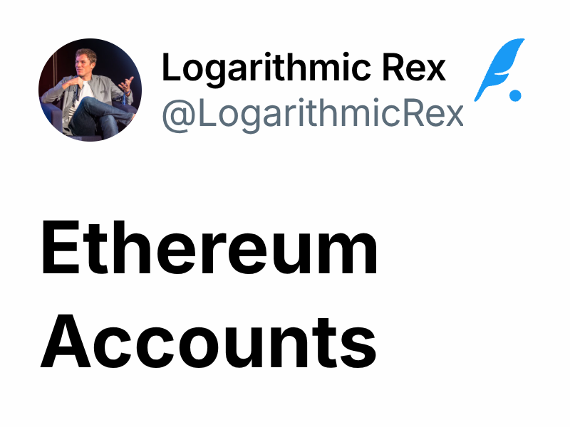 Ethereum Accounts | Logarithmic Rex