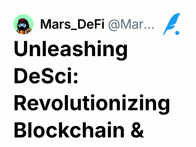 Unleashing DeSci: Revolutionizing Blockchain & Science | Mars_DeFi
