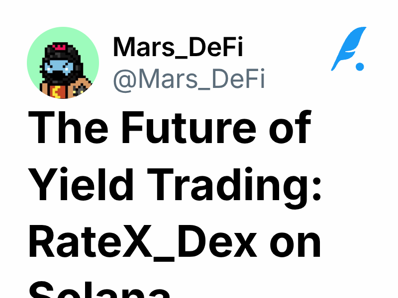 The Future of Yield Trading: RateX_Dex on Solana | Mars_DeFi