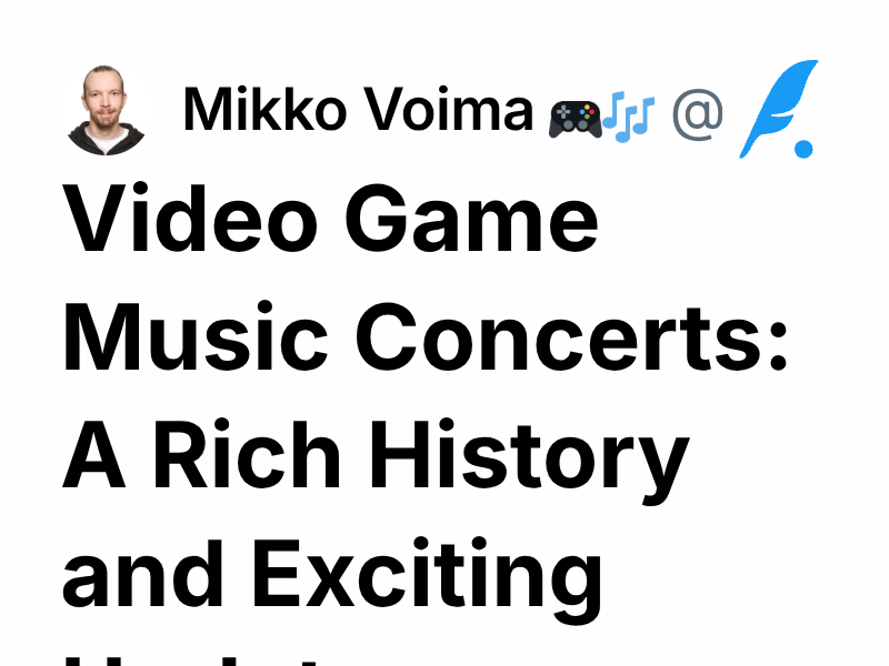 Video Game Music Concerts: A Rich History and Exciting Updates | Mikko ...