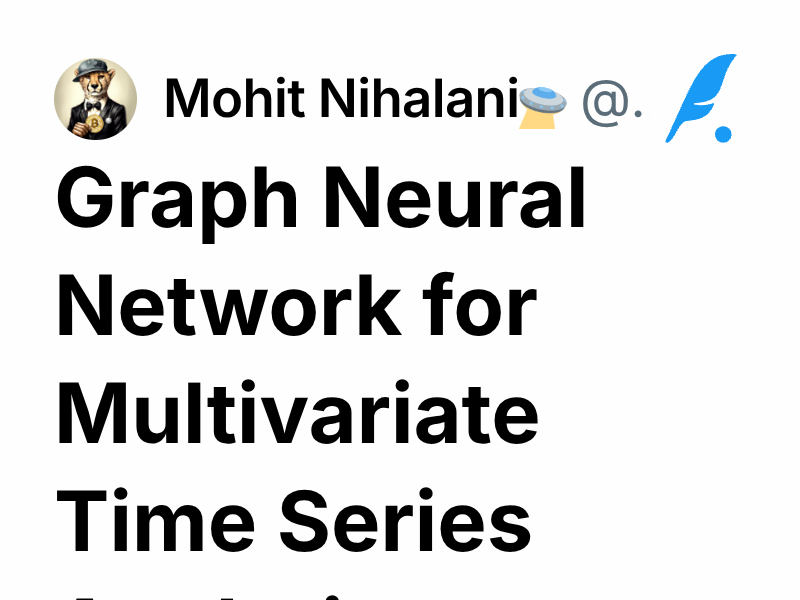 Graph Neural Network For Multivariate Time Series Analytics Mohit