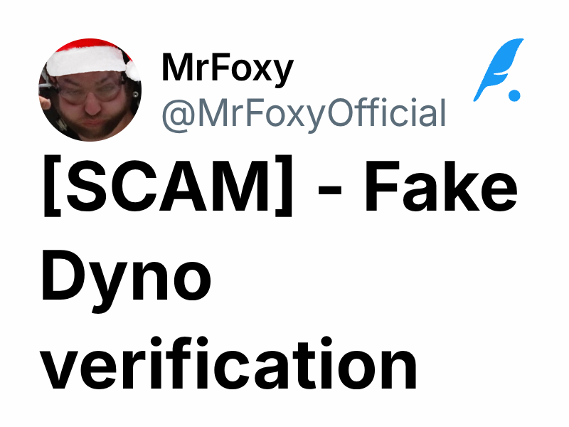 [SCAM] - Fake Dyno verification | MrFoxy