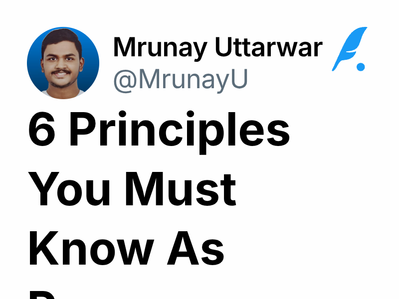 6 Principles You Must Know As Programmer | Mrunay Uttarwar