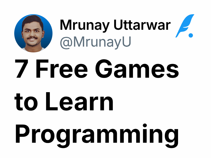 7 Free Games to Learn Programming | Mrunay Uttarwar
