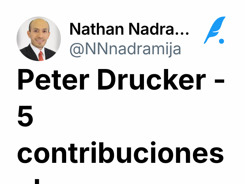 Peter Drucker - 5 contribuciones claves | Nathan Nadramija