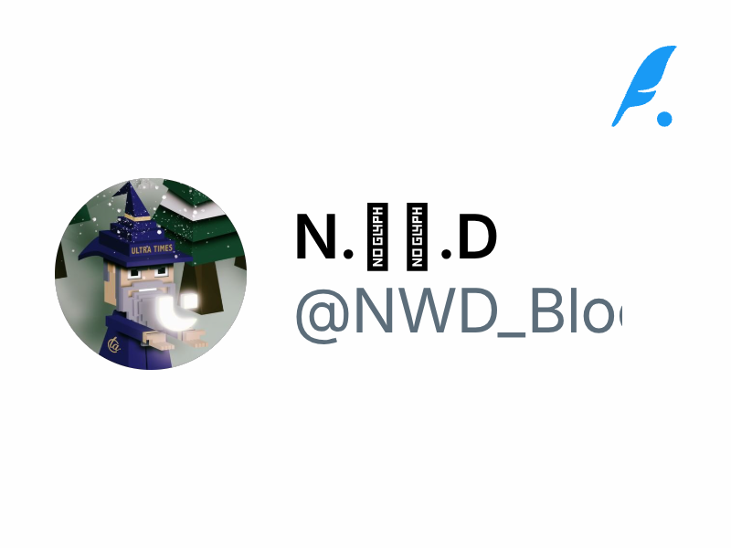 N.ᕫᕫ.D (@NWD_Blockchains)