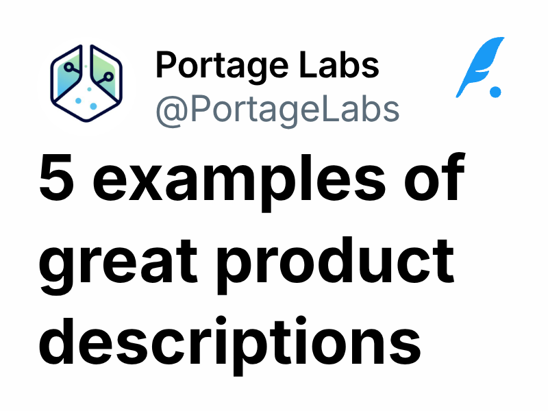 5 examples of great product descriptions | Portage Labs