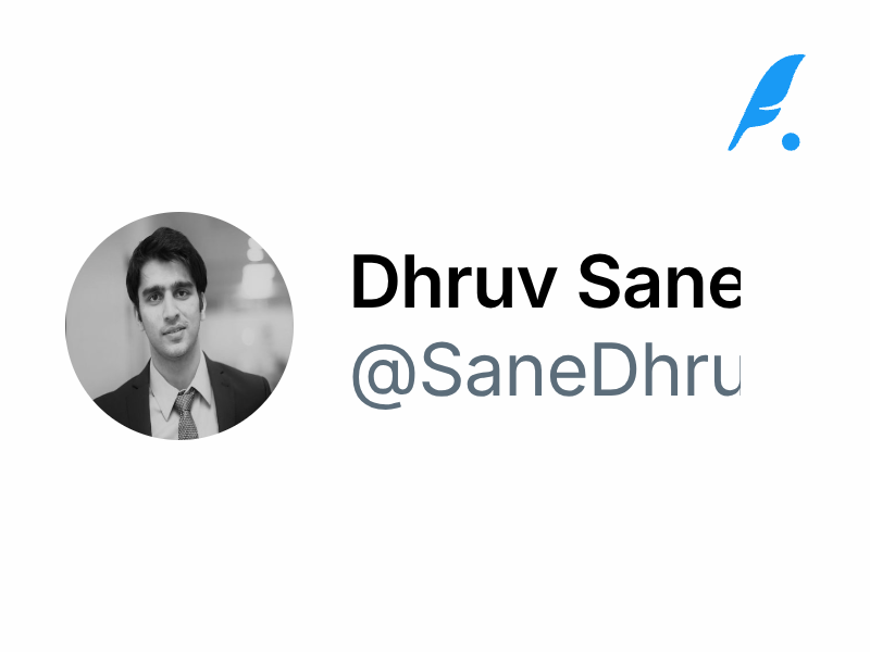 Dhruv Sane (@SaneDhruv)