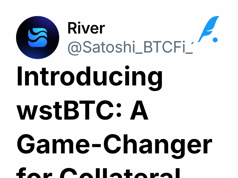 Introducing wstBTC: A Game-Changer for Collateral | River